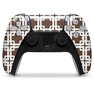 WraptorSkinz Skin Wrap compatible with Sony PS5 DualSense Controller Boxed Chocolate Brown (CONTROLLER NOT INCLUDED)