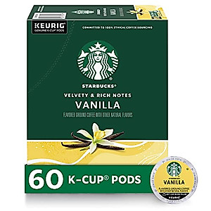 Starbucks Flavored K-Cup Coffee Pods — Vanilla for Keurig Brewers — 6 boxes (60 pods total)