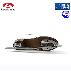 BOTAS - model: CINDY/Made in Europe (Czech Republic) / Figure Ice Skates for Women, Girls/Leather/Str. Cuff/White, Size: Adult 8