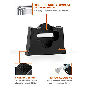 Savadicar TL01 Tailgate Limiter, Aluminum Alloy Rear Trunk Door Latch, Tail Gate Stopper for 2007-2018 Jeep Wrangler JK JKU 2-Door & 4 Door, Tailgate Replacement Accessories, Black, 1 PCs