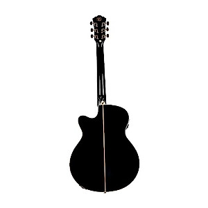 Washburn Festival Series 6 String Acoustic Electric Guitar, Right, Koa Burst, Cutaway Mini Jumbo (EA55G-A)