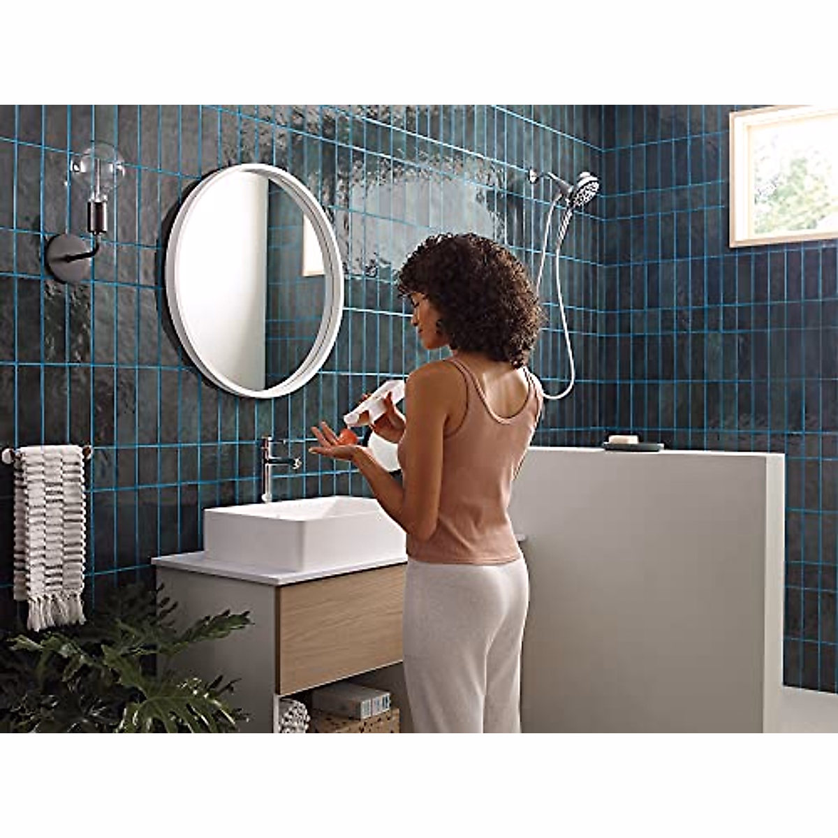 Moen IN208C2SRN Aromatherapy Combination Handshower and Rainshower with INLY Shower Capsules, Spot Resist Brushed Nickel