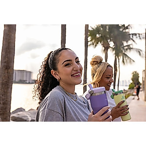 Stanley IceFlow Stainless Steel Tumbler - Vacuum Insulated Water Bottle for Home, Office or Car - Reusable Cup with Straw Leak Resistant Flip - Cold for 12 Hours or Iced for 2 Days (Lavender) , 20oz