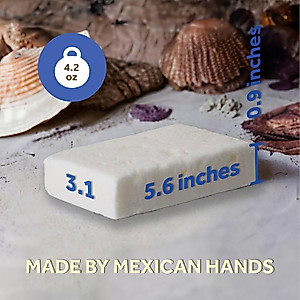 T. Taio Mother of Pearl Esponjabon Soap Sponge - Gentle Shower Scrubber - Cleaning Bath Wash Scrub - Dirt & Oil Removal - Massage & Lather Foot, Elbow, & Face Bathroom Accessories Fresh Nacre Scent