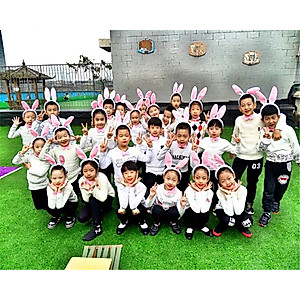 TopTie Easter Bunny Ears Headband for Adults & Kids, Halloween Plush Rabbit Hair Hoop, Party Favors Cosplay Costume