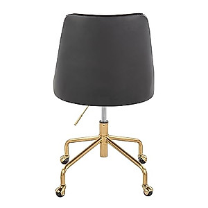 LumiSource Marche Office Chair, Home Office Chair with Wheels, Leather Desk Chair, Computer Chair, Home Office Desk Chair Comfy, Contemporary Desk Chair