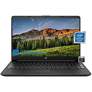 HP 15.6" HD Laptop Computer (2023 Model), Quad-Core Intel Pentium N5030 (Upto 3.1GHz), 8GB RAM, 512GB SSD, Intel UHD Graphics, WiFi, HD Webcam, RJ-45, Long Hour Battery, Win 11+HubxcelAccessory