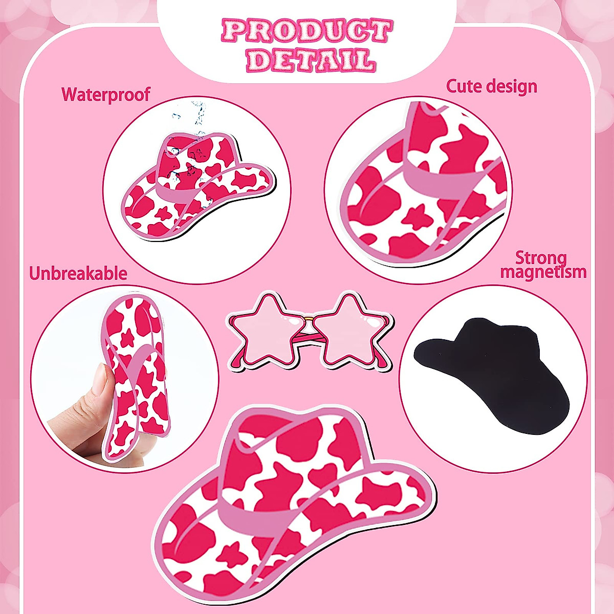 16pcs Pink Preppy Refrigerator Magnets Women Fridge Magnets Cute Magnetic Pink Locker Accessories Preppy Locker Decor Boho Locker Decoration Smiling Face Leopard Decorative Magnets for Girls Kitchen