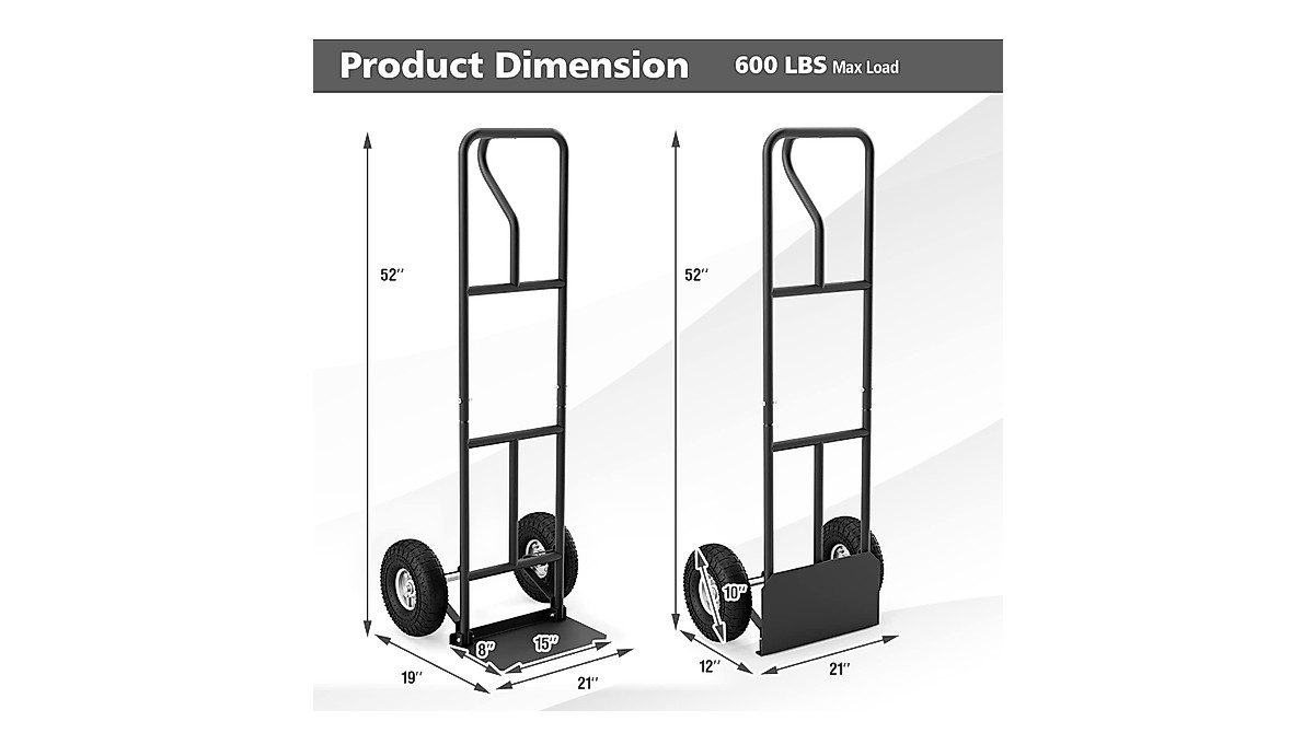 S AFSTAR P Handle Hand Truck - Heavy Duty 660 LBS