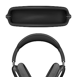Geekria Silicone Headband Cover Compatible with AirPod Max Headphone, Headband Protector/Headband Replacement Easy DIY Installation No Tool Needed (Black)
