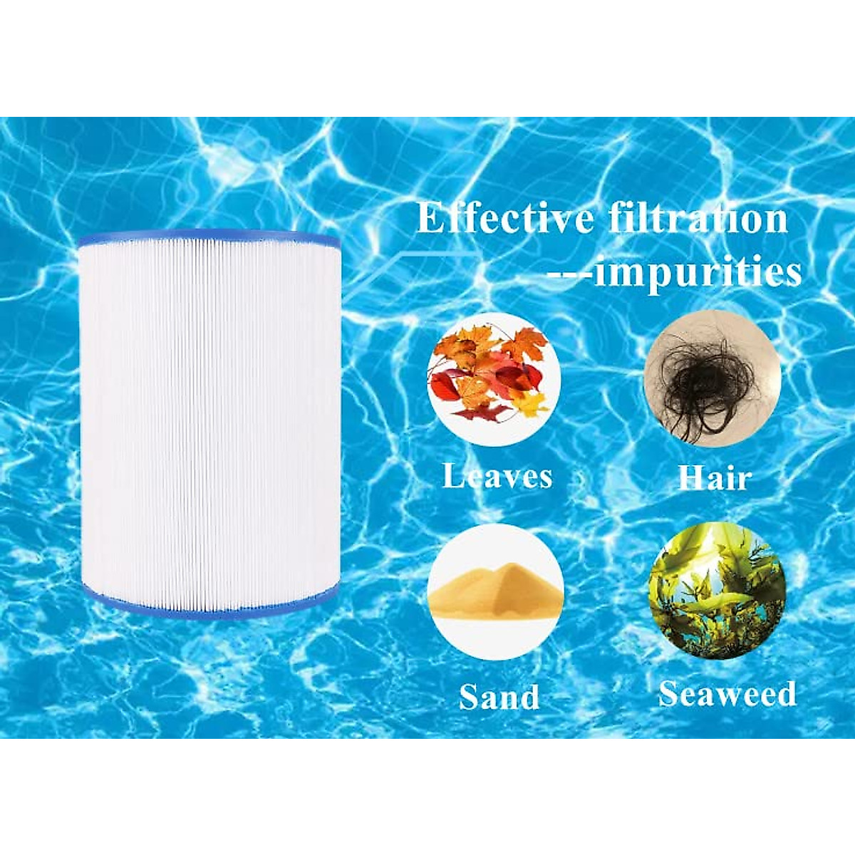 Kvjicdo Hot Tub Filter PDM28 Replacement for Spa Filter Cartridge Filter for Aquarest Dream Maker Crest 461273 Filbur FC-9944, Spa Daddy SD-01392 28 sq.ft-1 Pack
