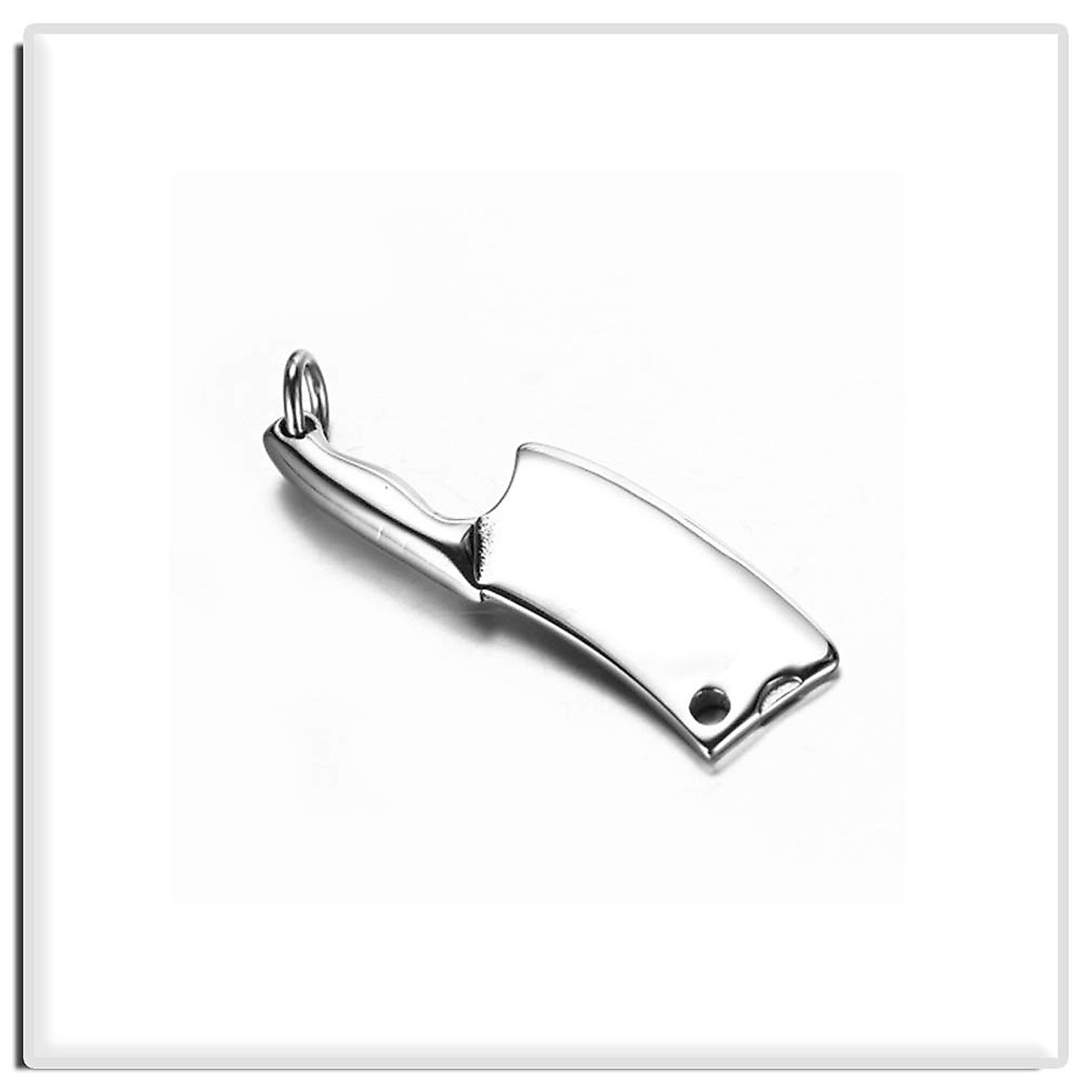 Xusamss Fashion Classic Titanium Steel Kitchen Knife Pendant Chef Necklace,22inches Box Chain