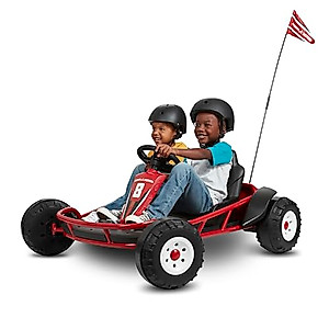 Radio Flyer Ultimate 24 Volt Electric Go-Kart for Kids Ages 3-8, 2-Seater, Red