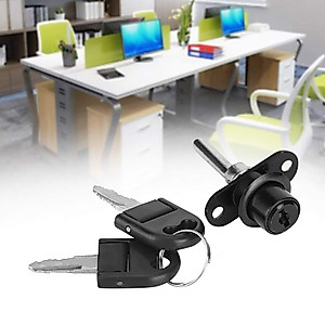 Cabinet Locks Filing Cabinet Locks 2 Piece Furniture Drawer Wardrobe Filing Cabinet Locks with Key Furniture Locks Key Locks Office Security Drawer Locks(16mm Black)