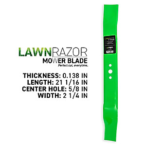8TEN LawnRAZOR Mower Blade 21 inch Deck for AYP Husqvarna Poulan 165833 175064 176135 189028 532406712 (Mulching) 2 Pack