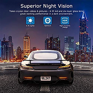 ORSKEY Dash Cam Front and Rear 1080P Full HD Dual Dash Camera in Car Camera Dashboard Camera Dashcam for Cars 170 Wide Angle with 3.0" LCD Display Night Vision and G-Sensor【2023】