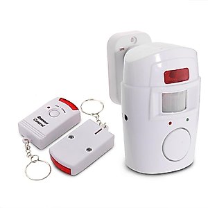 Mengshen Infrared Motion Sensor Alarm - Burglar Alarm with 2 Remote Controls, Suitable for Home/Garages/Shops, H88
