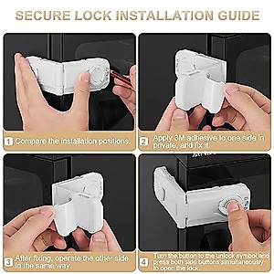 Child Proof Cabinet Locks - Keep Your Cabinets and Drawers Secure - Easy Installation - Baby Safety Locks for Cabinets