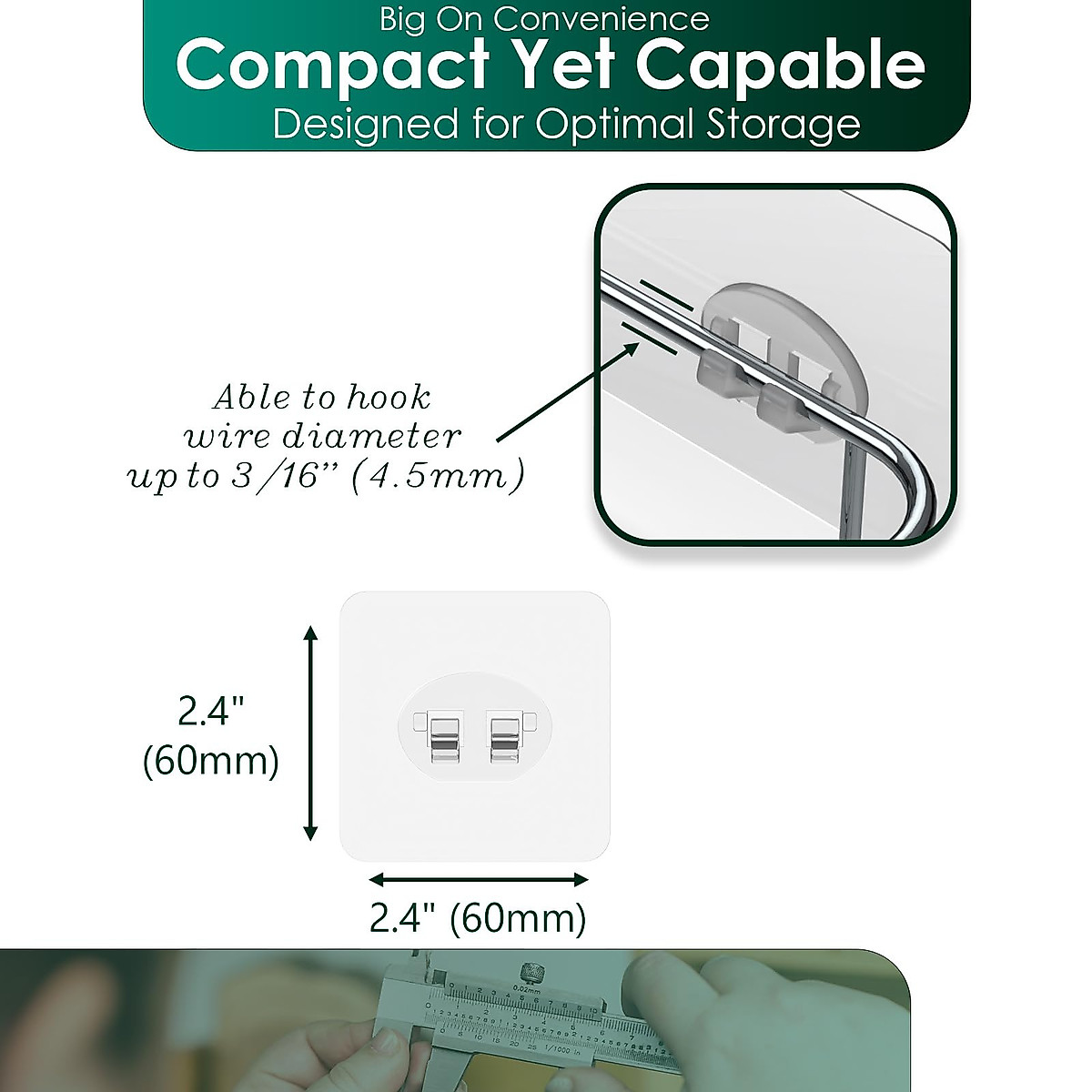 Jovware Adhesive for Shower Caddy, Shower Adhesive Strips, Shower Caddy Adhesive Replacement, Shower Self Adhesive Shelf Strong Hook for Bathroom Kitchen Sink Shelves Wall Mount 12 Pack 1 Wire Hook