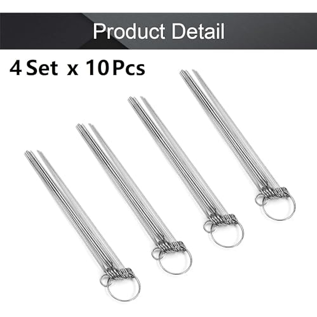 Utoolmart 4 Set Welding Tip Cleaner, Nozzle Cleaner Gas Welding Brazing Cutting Torch Tip Cleaner Needle