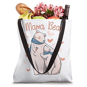 Mama Bear Mom Mother's Day Womens Pregnancy Polar Bear Child Tote Bag