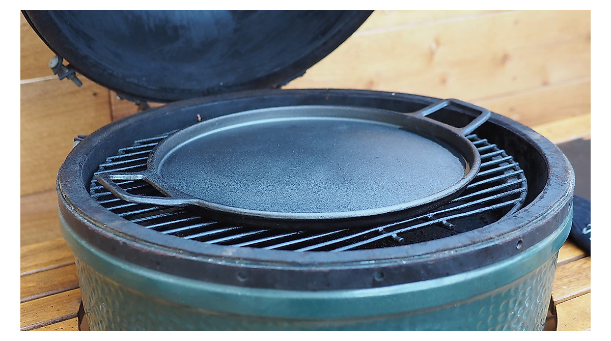 PitMaster King Cast Iron Pizza Stone 4-Pk Kit for Perfect Crusts
