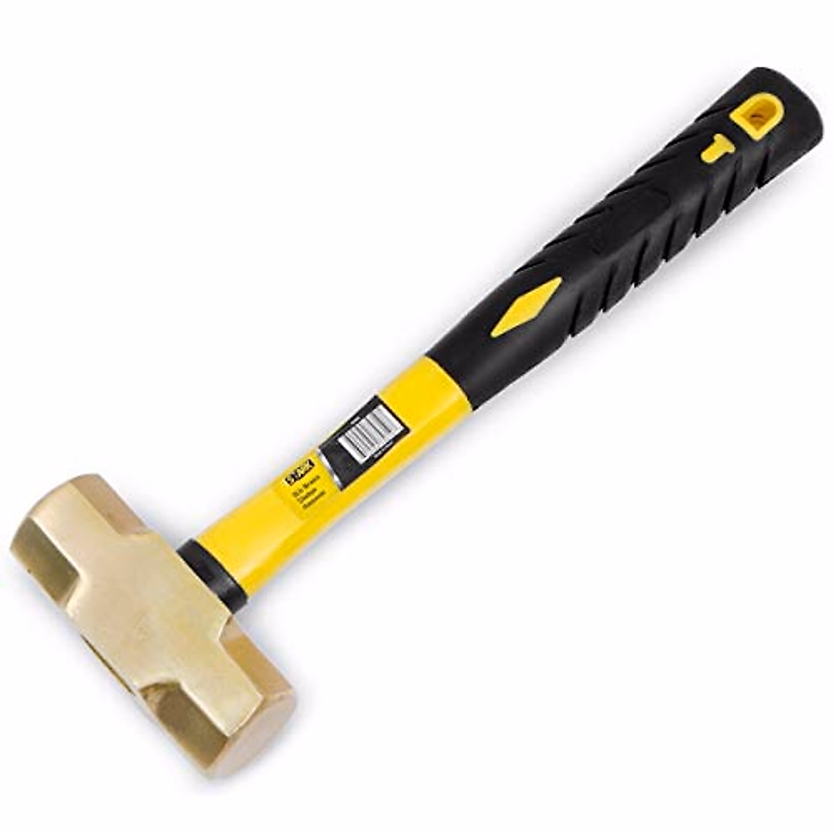 Stark Brass Head 3lb Sledge Hammer Fiber Glass 13-inch Handle With Comfortable Grip 3-Pounds