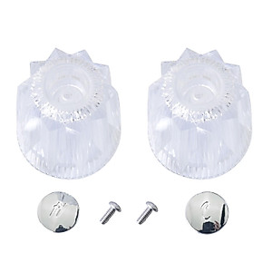 DGBRSM 2PCS Shower Faucet Handle Replacement Shower Knob Replacement Shower Faucet Handle Replacement Clear Faucet Handles Acrylic Bathtub Knobs Parts