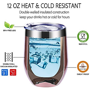 momocici And So The Adventure Begins Wine Tumbler.Graduation,Promotion,Going Away,New Journey,Job Change Gifts for Daughter,Granddaughter,BFF,Best Friends,Women Mug(Rose Gold)