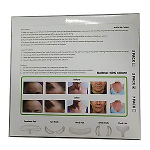 PHCOMRICH Neck wrinkle patches x 2，Anti-aging Advanced skin firming Treatment and Prevention - silicone wrinkle patches reusable (16 day supply).