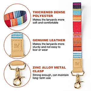 EcoVision Keychain Lanyard for Keys, Wristlet Key Chain for Women, Key Holder Lanyards with 2 keyrings