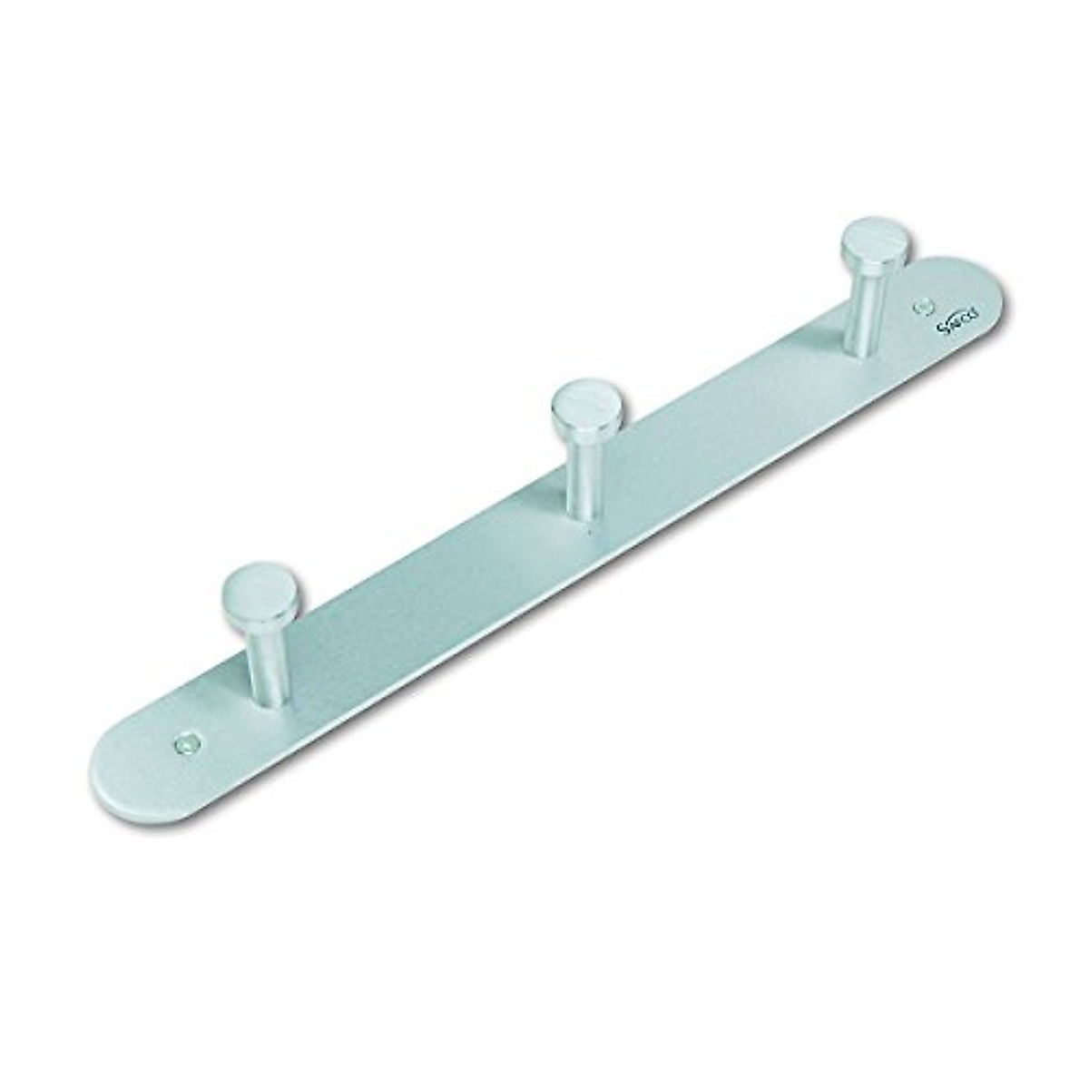 Safco 4201 Nail Head Wall Coat Rack, Three Hooks, Metal, Satin Aluminum
