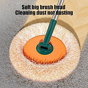 Broom Mop Rotatable Adjustable Cleaning Mop with 1 Velvet Mop Head Long Handle Telescoping Microfiber Dusts Mop Wet Dry Cleaning Mop for Hardwood Wall Car Cleaning Tools Apartment Home Essentials