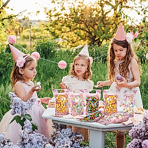 Windyun 50 Pcs Butterfly Zip Lock Bags Stand up Butterfly Theme Pouch Bags Resealable Butterfly Sealing Gift Bags with Transparent Window and Handles for Butterfly Theme Birthday Party Supplies Decor