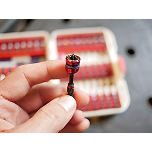 Norske Tools 40pcs Screwdriver Bit Set, Impact Torsion, PH Bits, SQ Bits, Torx Bits, Magnetic PH & SQ Float Collar, Socket Adapters, Nutsetters and Magnetic Bit Holder