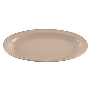 G.E.T. OP-610-S Melamine Oval Serving Platter, 10" x 6.75", Beige (Set of 12)