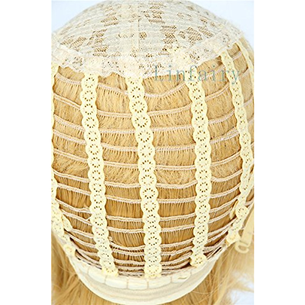 Linfairy Short Blonde Cosplay Wig Halloween Costume Cat Wig for Men