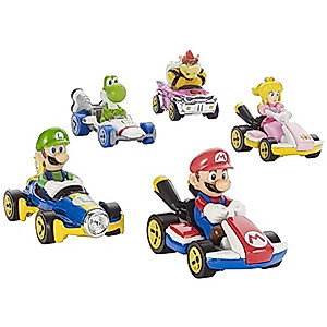 Hot Wheels GBG31 Mario Kart 1:64 Die-Cast Bowser with Badwagon Vehicle