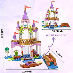 BRICK STORY Girls Princess Carriage Building Sets Pink Royal Carriage Ride for Princess Building Blocks Creative Fairy Buildable Toys for Kids Age 6-12 and up, 98 Pieces