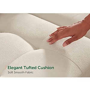 HONBAY Sleeper Sectional Sofa with Pull Out Bed, U Shaped Sectional Sleeper Couch with Storage Chaise, Convertible Sectional Sleeper Sofa Bed, Beige