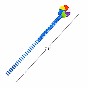 Etmact 50 Pack Assorted Colorful Cartoon Animal Pencil With Eraser Novelty Dot & Stripe Giant Eraser Topper Kids Pencils Kid Pencils Pencil With Eraser Animal Pens Pencils Bulk For Kids Animal Pencill