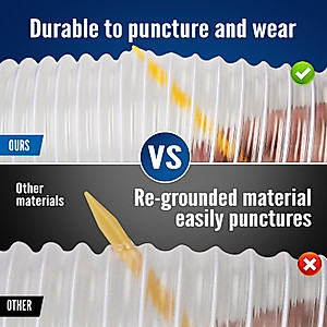 AISIMEE Heavy PVC 4" x 50' Dust Collection Hose,Flexible Clear Debris and Fume Collection Hose with Stainless Steel Hose Clamps for Dust Collectors with 4" Ports, Ideal for Shop Vacuums