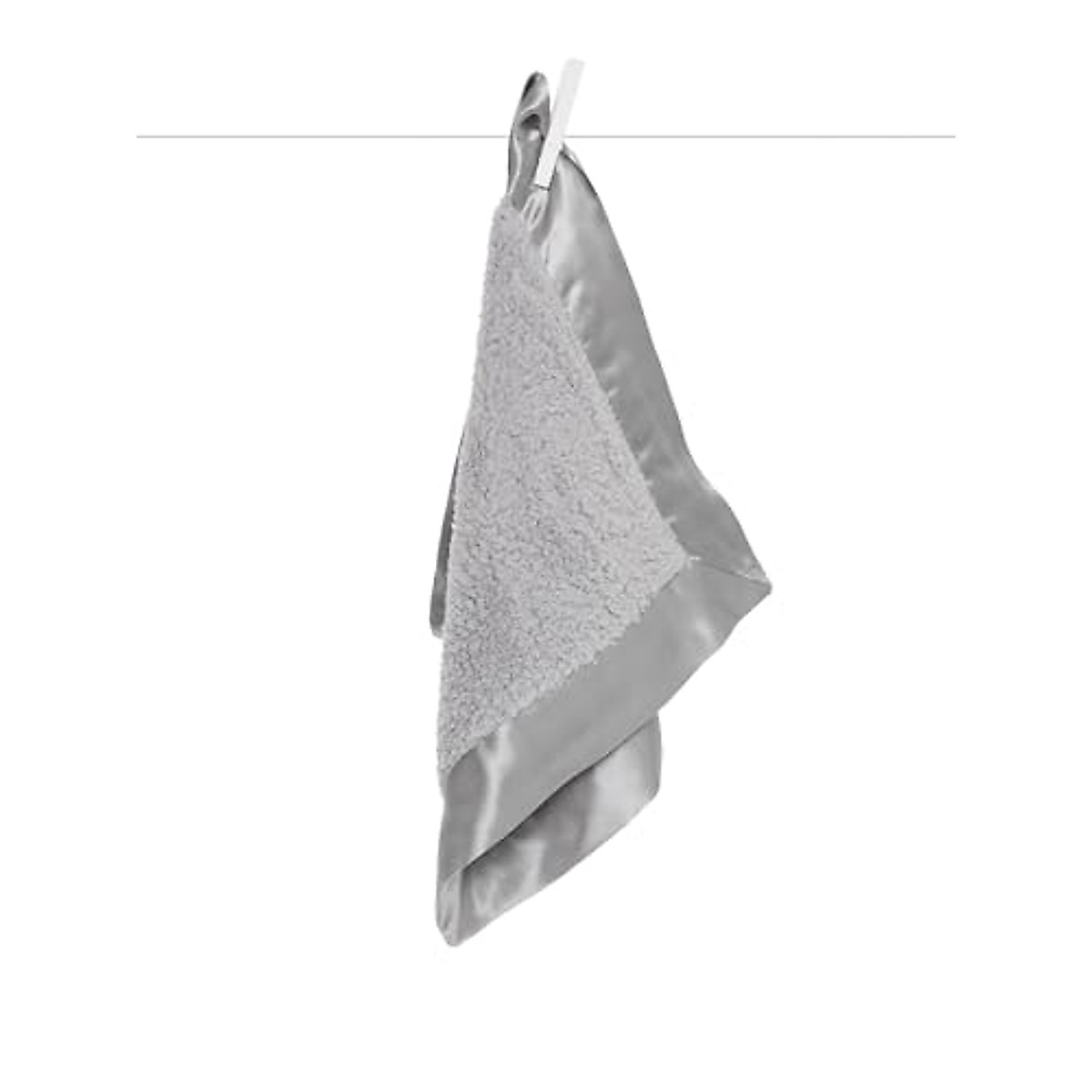 Little Giraffe Chenille Satin Blanky 17" x 17", Silver