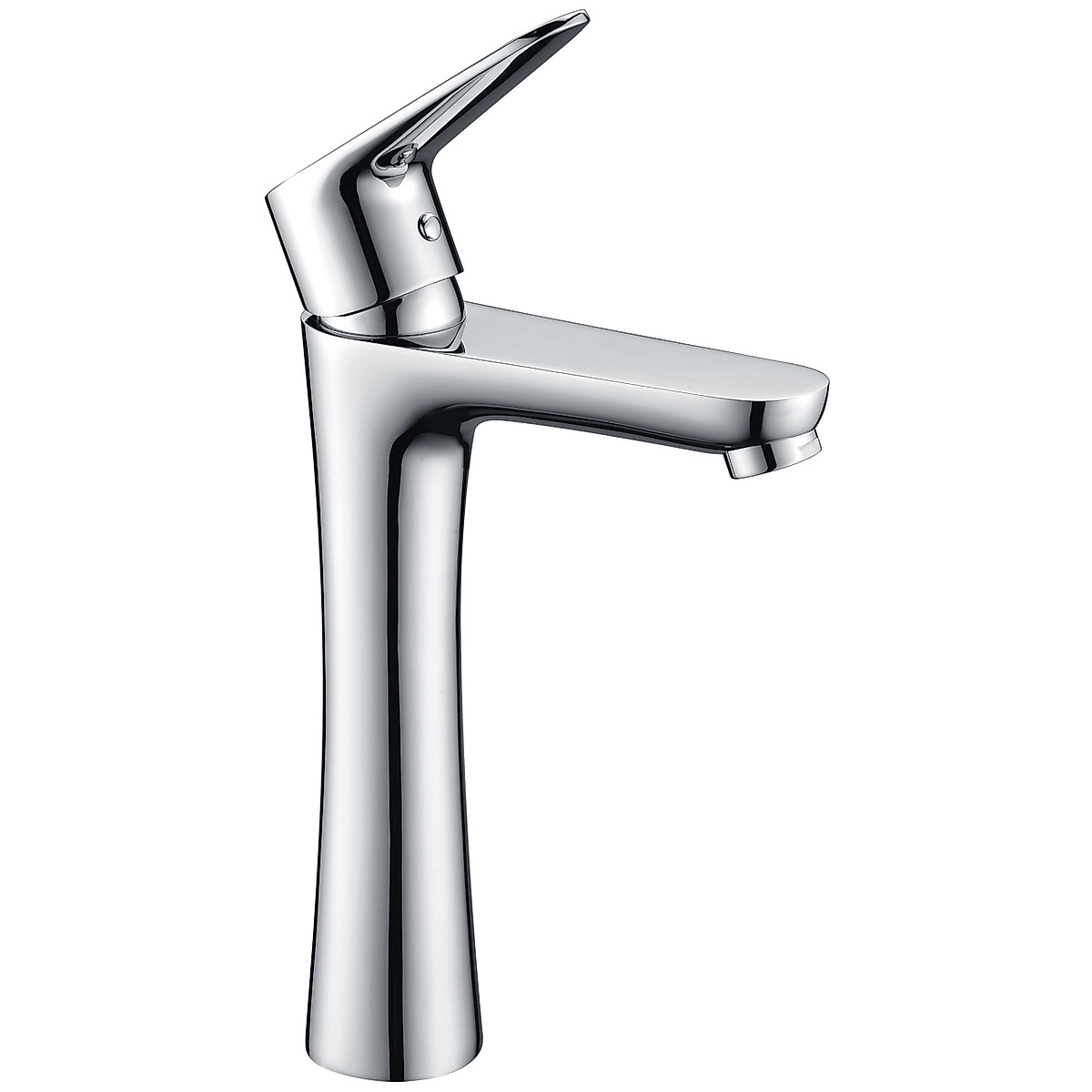 ANZZI Vivace Series Single Hole Bathroom Faucet in Polished Chrome | Countertop Deck Mount Singular Lever Handle Bathroom Sink Faucet | 6 in. L x 2 in. W x 9.5 in. H | L-AZ081