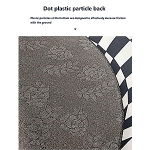 GDYJP 3D Illusion Rug, Round Carpet,Checkered Optical Illusions Non Slip Area Rug, Area Rugs Soft Living Room Carpets Anti Slip Fluffy Bedroom Rug (Color : Red, Size : 60cm)