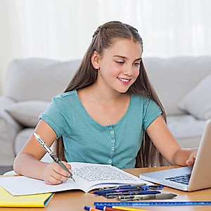 BAYTORY 6Pcs Retractable Erasable Gel Pens, Black Ink Pen with Eraser Clear, Smooth Writing Comfortable to Use for Note Taking Marking Planner Crossword Puzzles (Black)