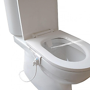 Toilet Bidet Attachment, Toilet Flushing Sanitary Device with Adjustable Spray Nozzle, Non-Electric Bidet Toilet Seat Attachment Bidet for Male and Female(White)