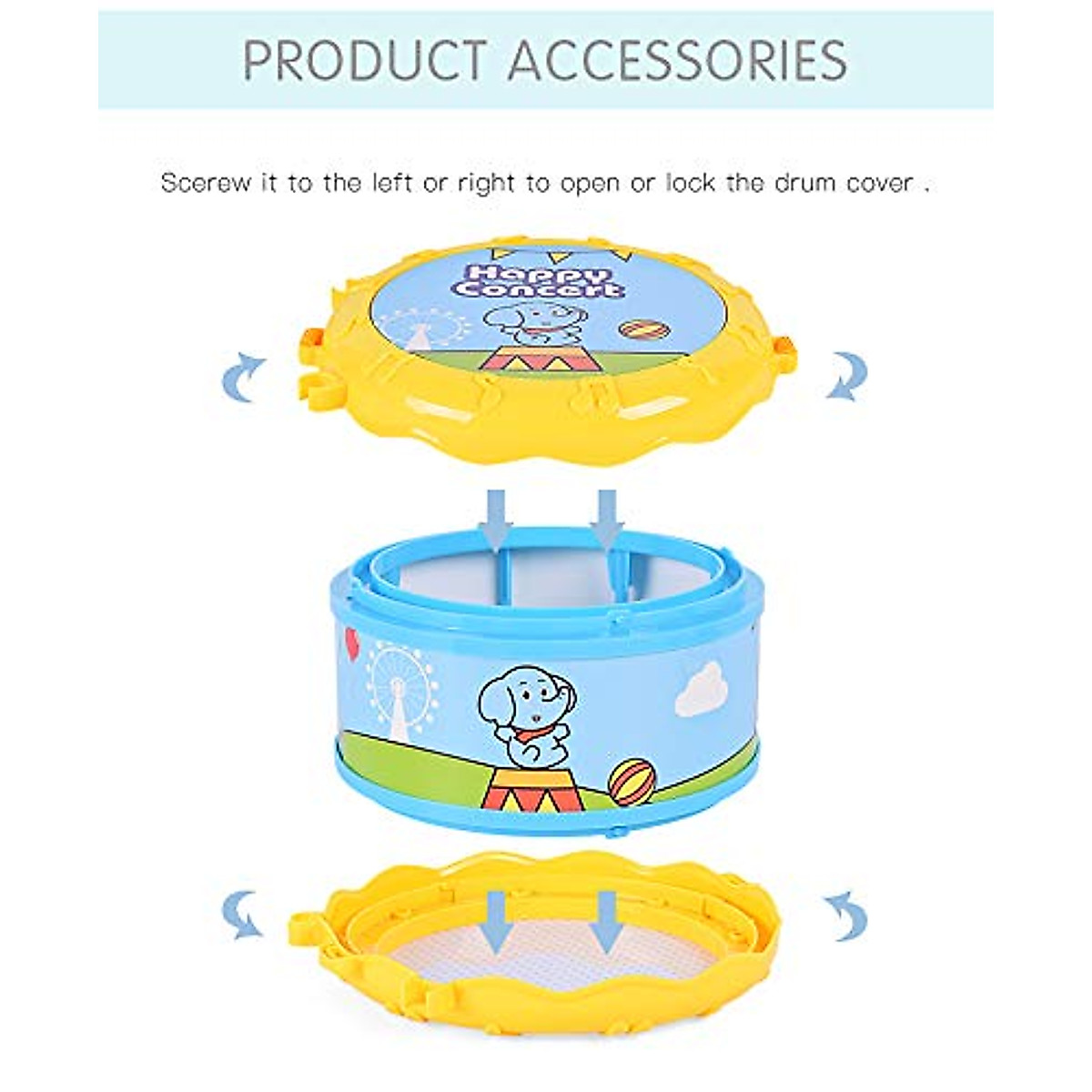 Baoli Kids Musical Instruments Toys ,Toddler Musical Instruments Toys Set Trumpet, Percussion, Maraca, Tambourine Birthday Gifts for Ages 1-3 Boys Girls and Children