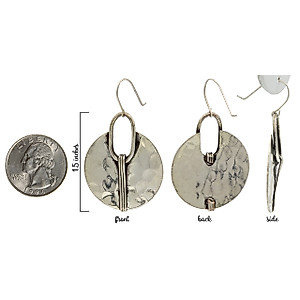 SPUNKYsoul Boho Oval or Round Ethnic Hammered Earring for Women