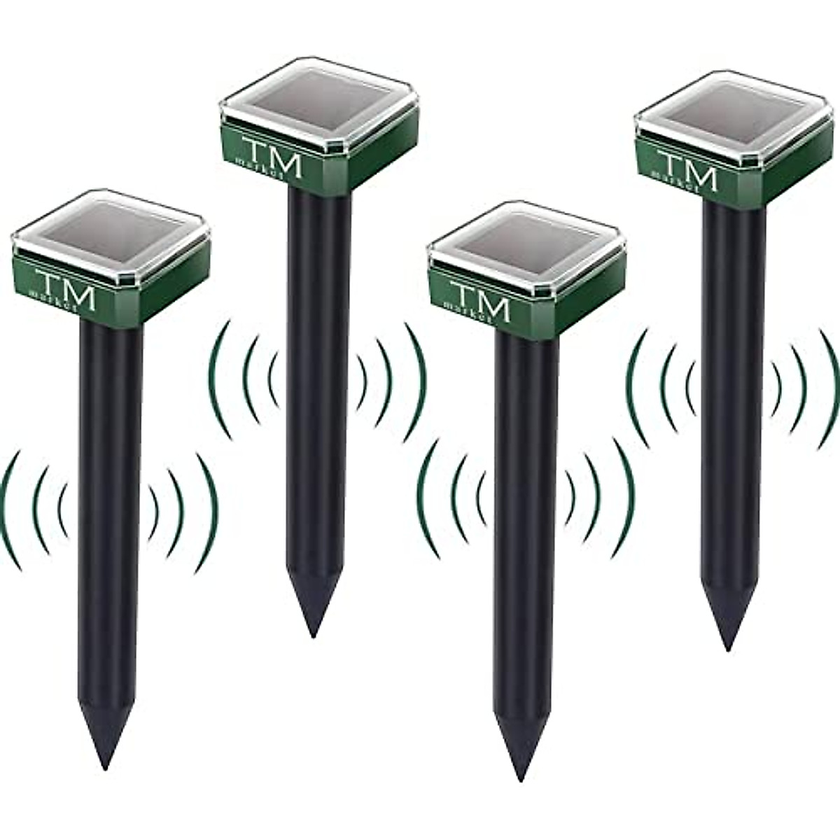 Solar Sonic Mole Repellent 4 Pack Gopher Repellent Groundhog Detergent Protect Outdoor Lawn and Garden